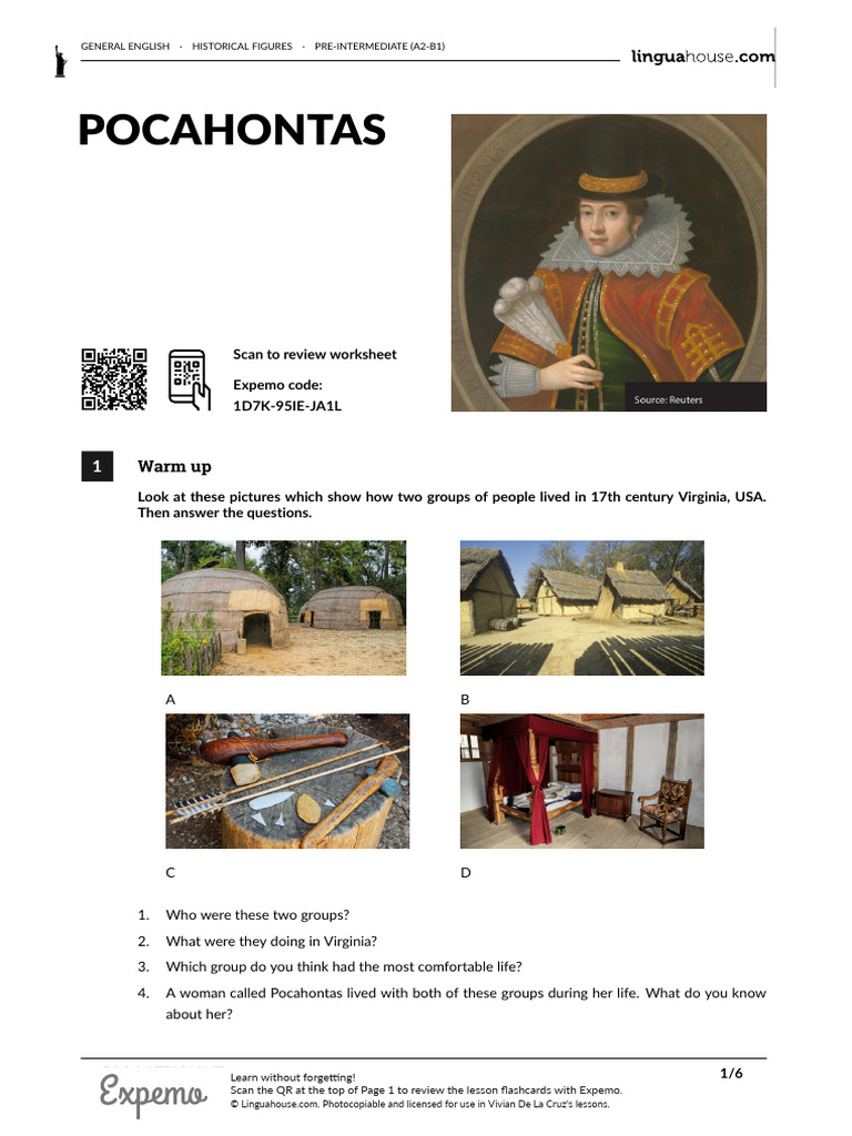 Pocahontas Lesson Student | PDF