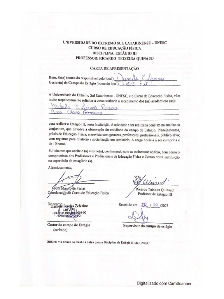 Documentos Estágio III | PDF