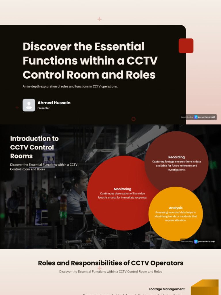 Essential Functions Within A CCTV Control Room and Their Roles | PDF