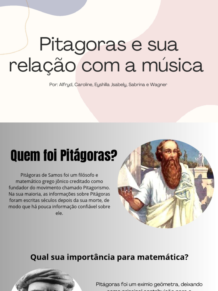 Pitágoras e a Matemática Musical | PDF | História