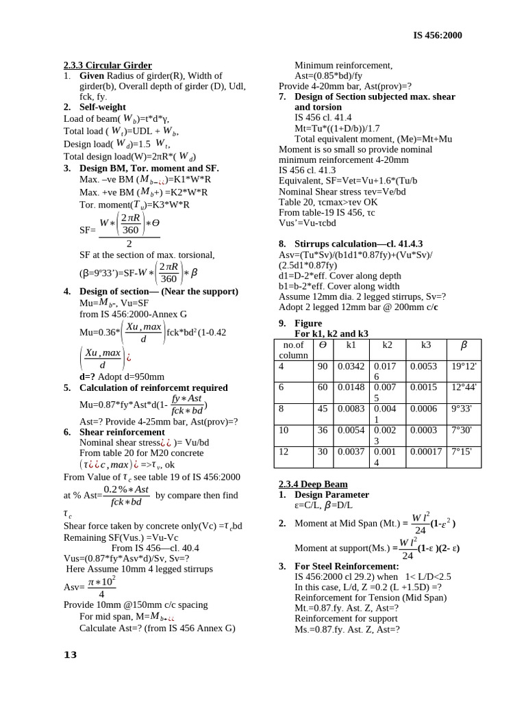 Exam Notes For Advance Structural Design Edit | PDF | Beam (Structure ...
