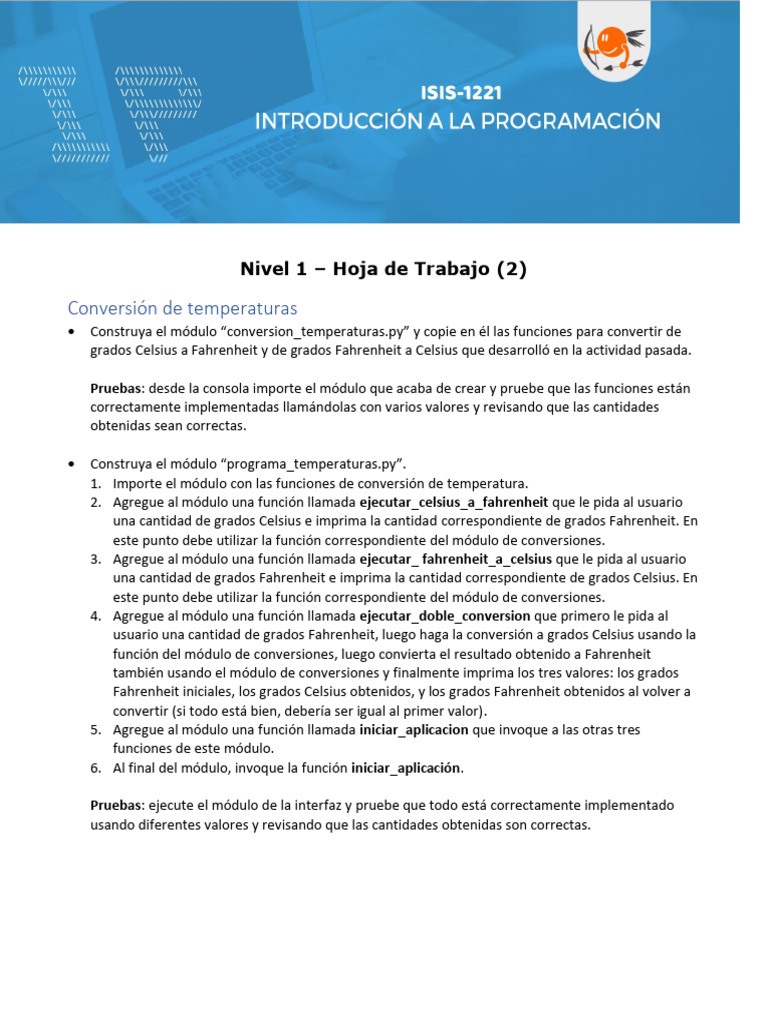 Ejercicios de Programación Python | PDF | Fahrenheit | Celsius