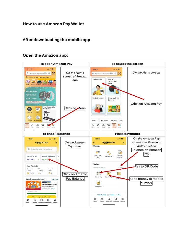 How To Use Amazon Pay Wallet | PDF