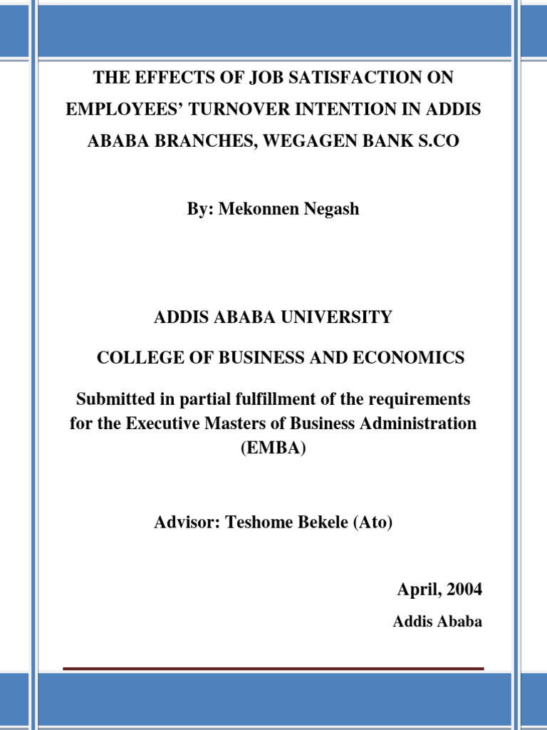 The Effects of Job Satisfaction On Emplo | PDF | Turnover (Employment ...