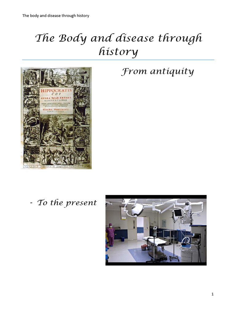 The Body and Disease Through History Compendium vs. 2 3 1 | PDF | Medicine