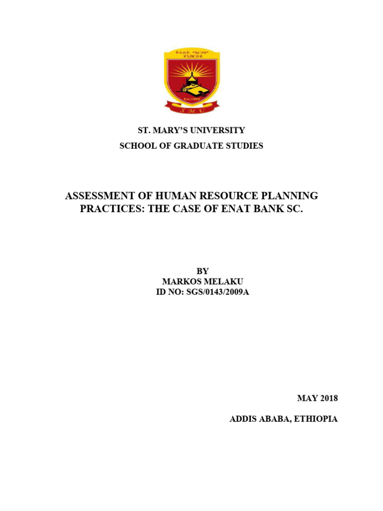 Markos Melaku Andualem Final Research 2018 | PDF | Human Resource ...