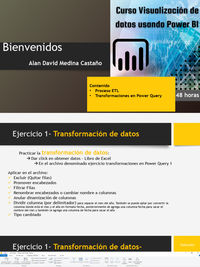 Ejercicio Práctica Proceso ETL - Power Query - Calificable | PDF ...