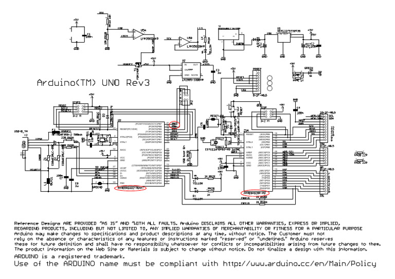 Arduino Uno Rev3-Schematic | PDF