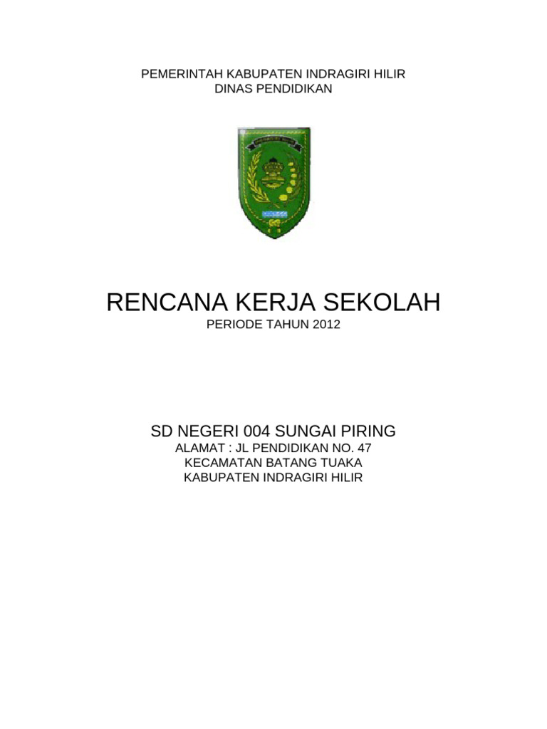 Cover Program Kerja Kepsek | PDF