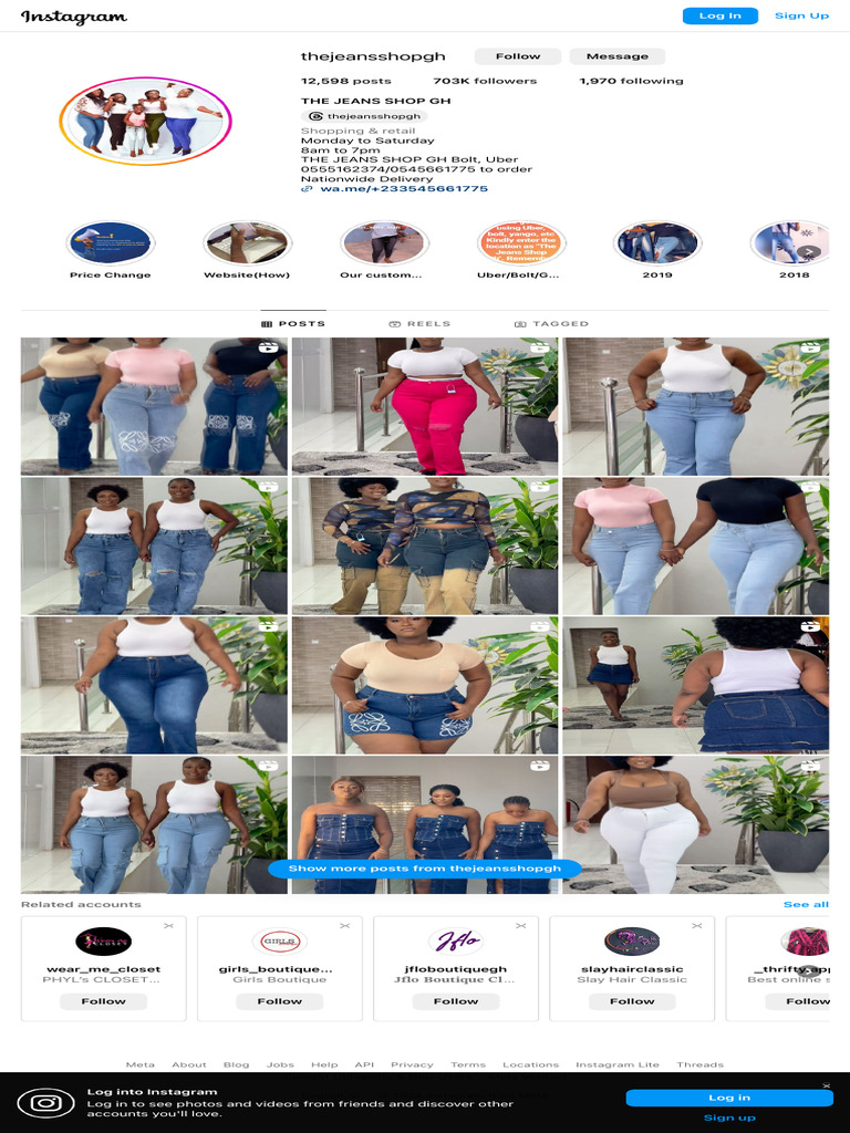 THE JEANS SHOP GH (@thejeansshopgh) - Instagram Photos and Videos | PDF ...