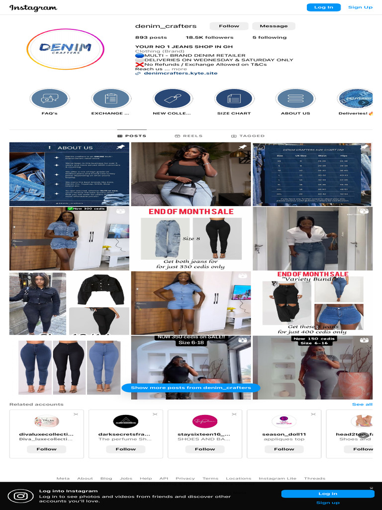 YOUR NO 1 JEANS SHOP IN GH (@denim - Crafters) - Instagram Photos and ...