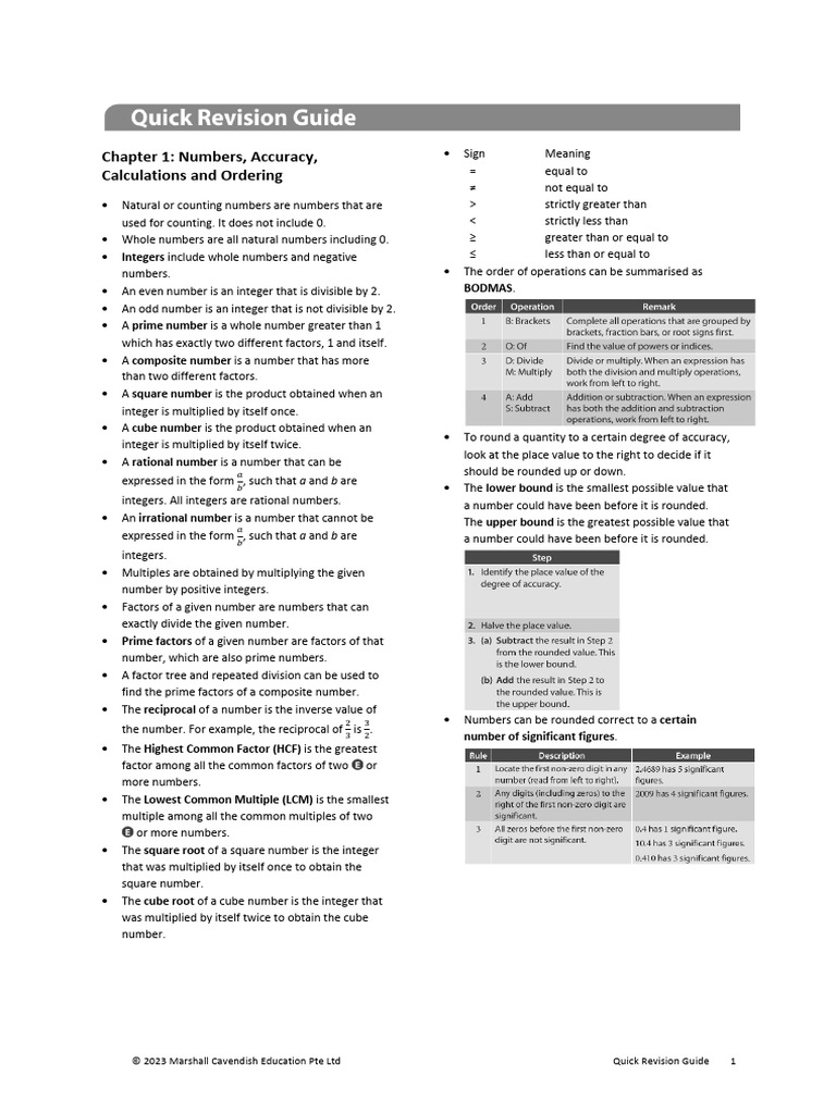 IGCSE Maths CE 0580 0980 SB Quick Revision Guide | PDF | Triangle ...