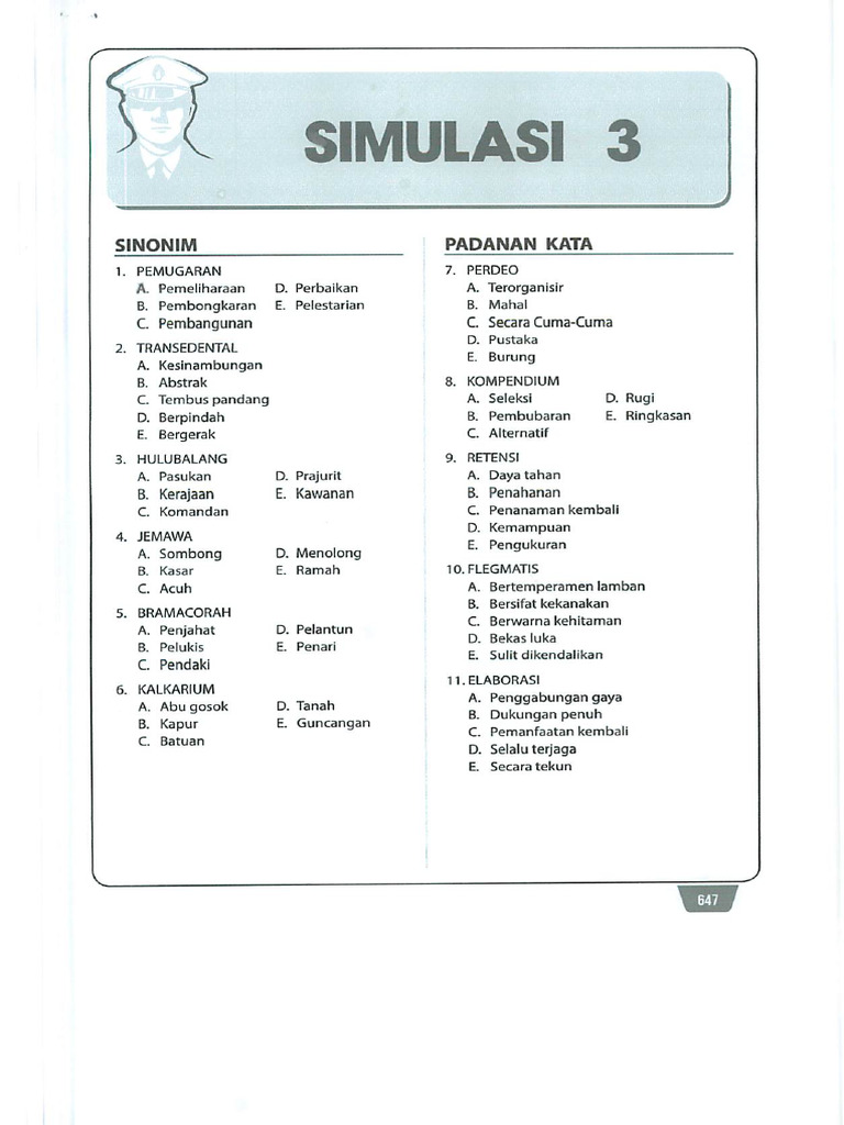 Simulasi 3 Psiko | PDF
