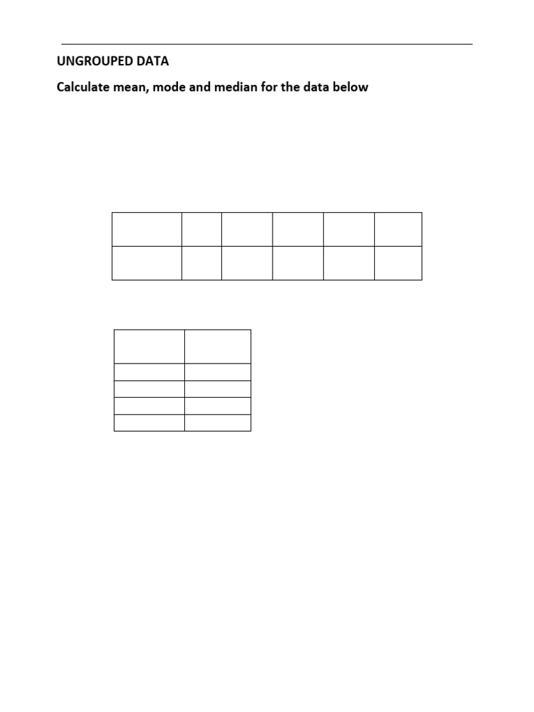 Data Mean Mode Median Pdf Teaching Methods And Materials