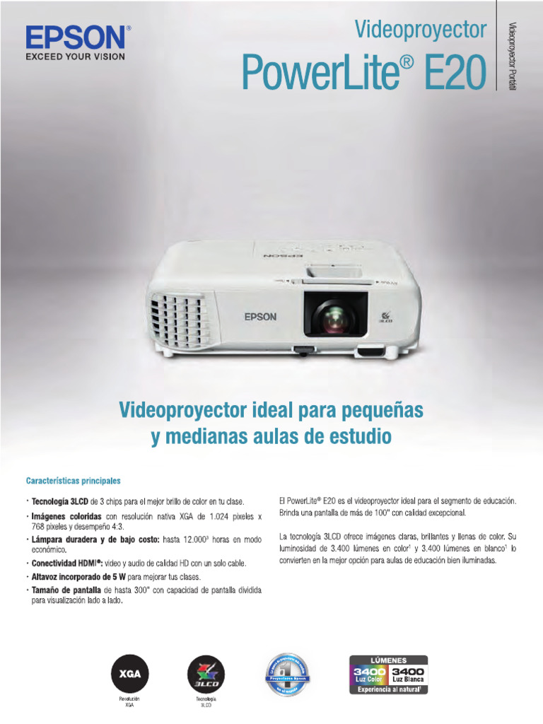 PowerLite E20 | PDF