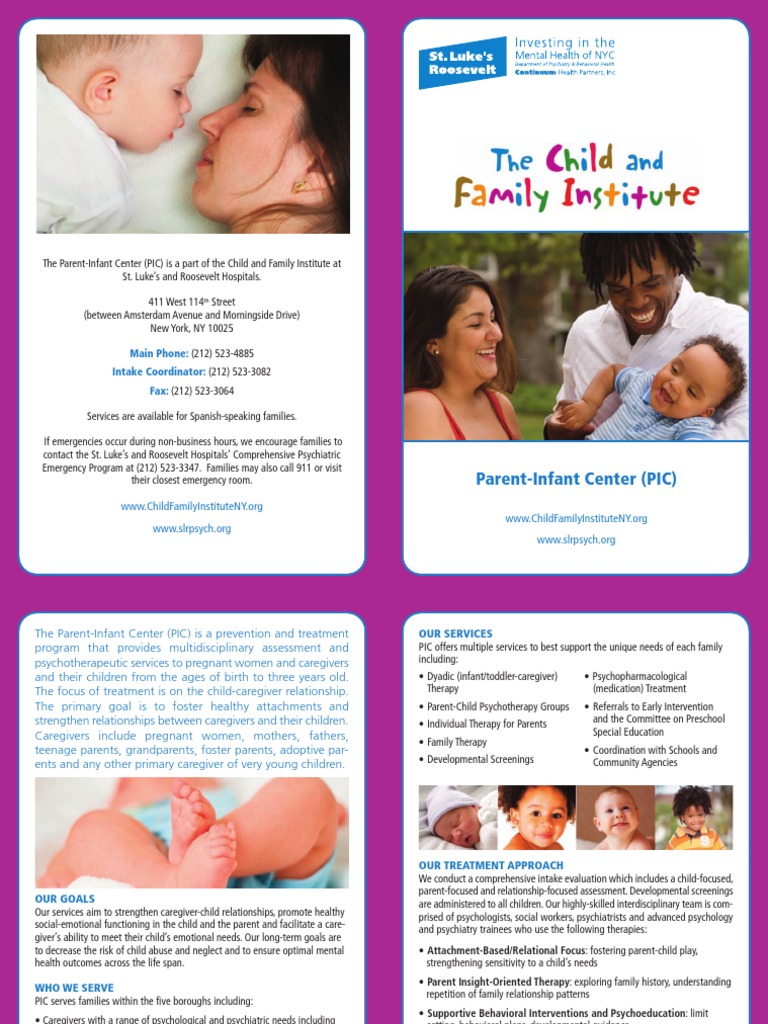Parent and Infant Center (PIC) Brochure | PDF | Child Neglect ...