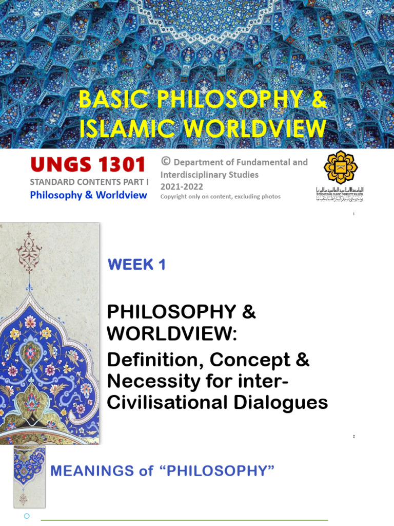 Slide 1) Basic Philosophy and Islamic Worldview | PDF | Humanism ...