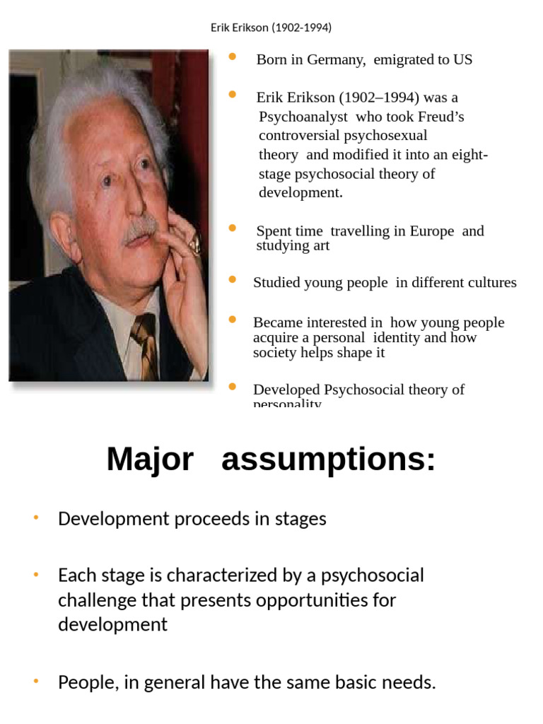 Erik Erikson's | PDF | Interpersonal Relationships | Human Development