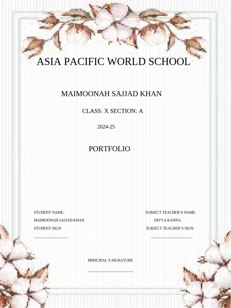 Maimoonah Portfolio Final | PDF