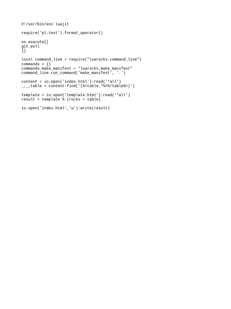 Lua Manifest Generator Script | PDF | Teaching Methods & Materials ...
