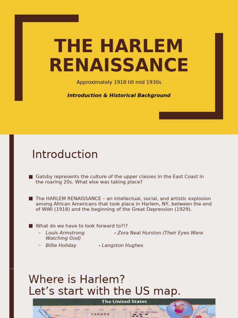 Harlem Renaissance PPT | PDF | Jazz | The United States