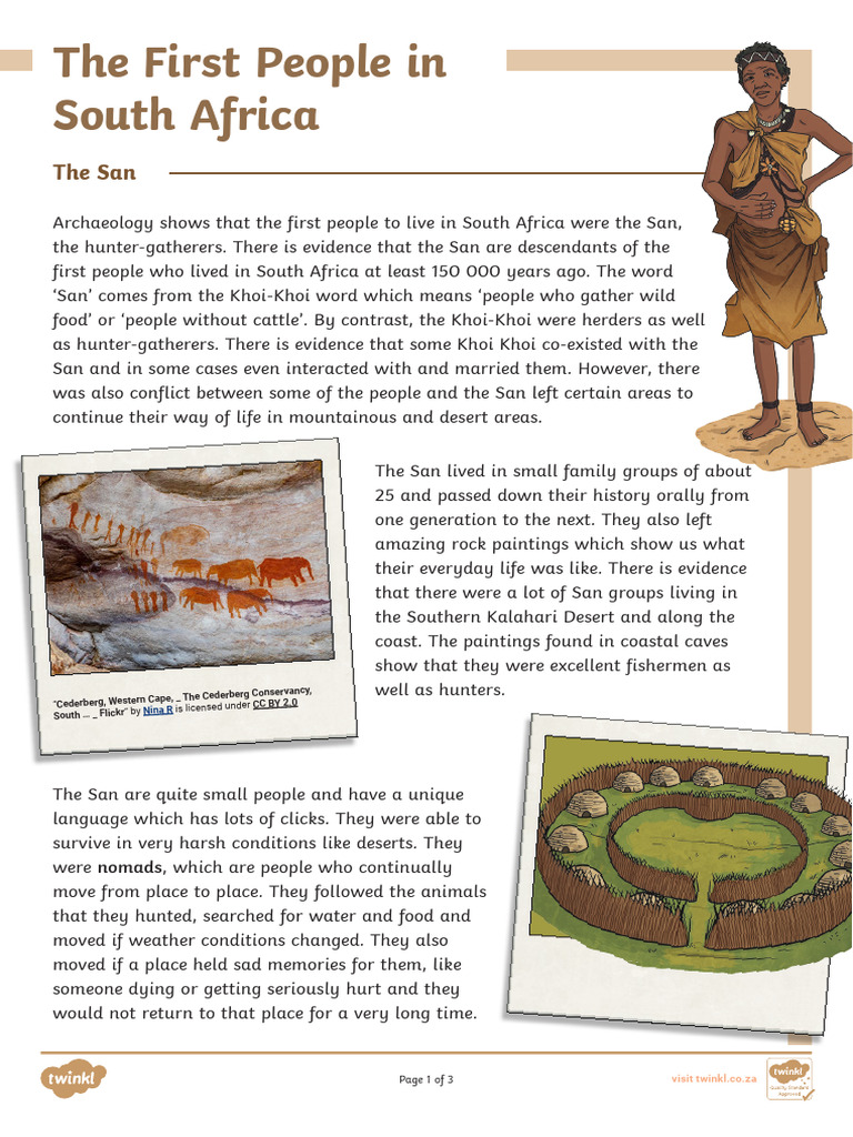 Za Ss 1695289583 The First Poeple in South Africa Activity Sheet | PDF ...