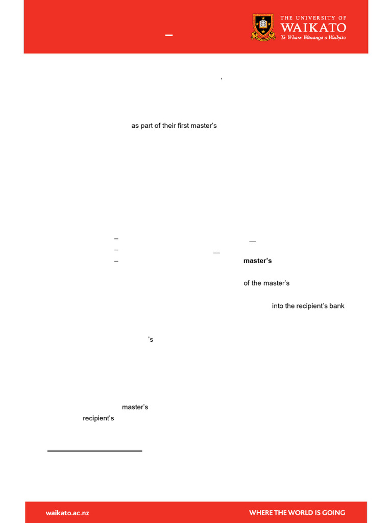 UoW Research Masters Scholarship Regs 2021 | PDF | Thesis | Master's Degree