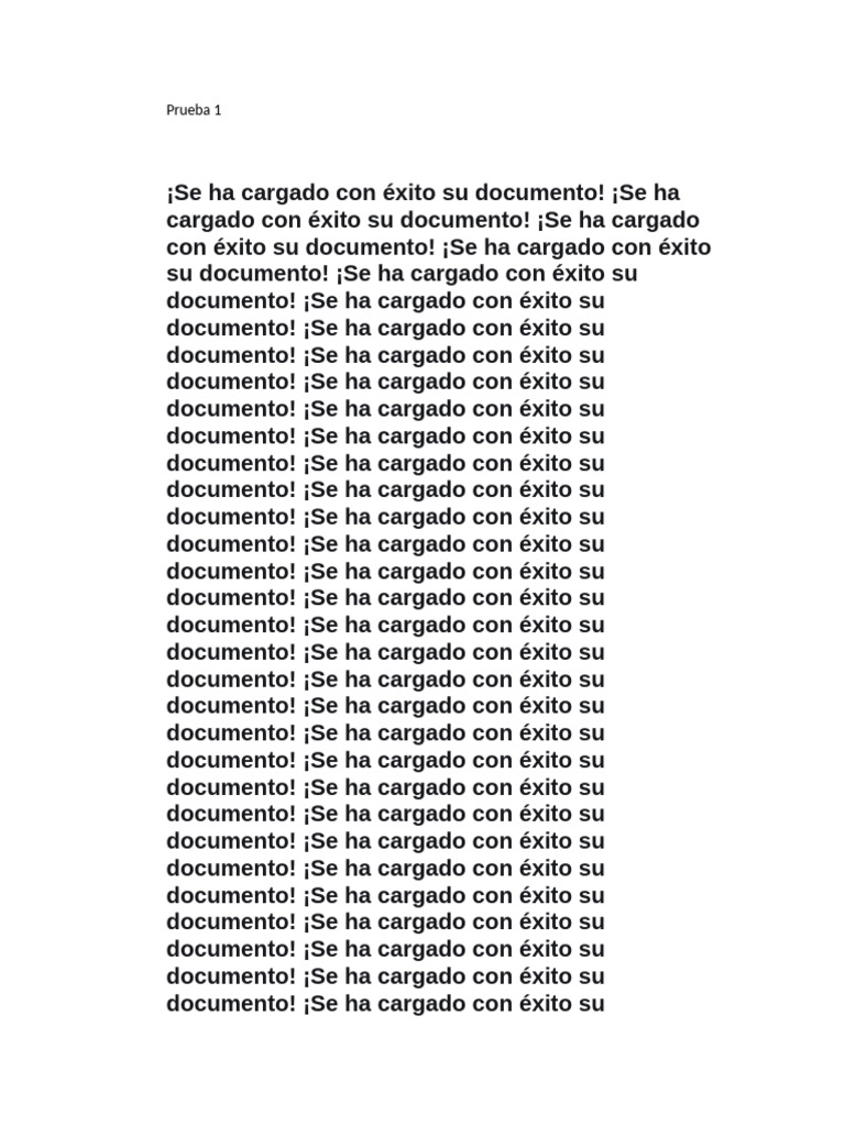 Documento Cargado Exitosamente | PDF