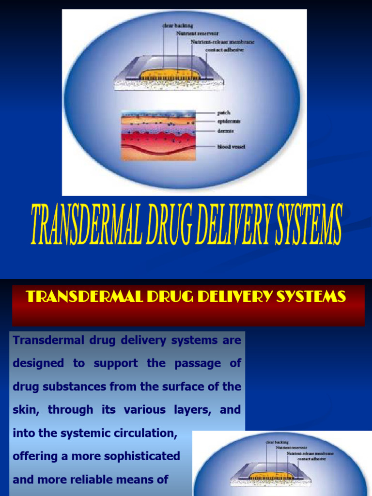 Transdermal Drug Delivery Systems | PDF | Epidermis | Skin