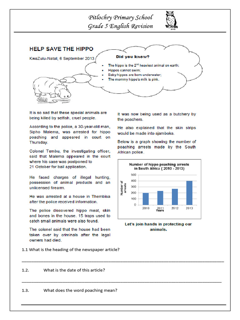 Grade 5 English Revision Task 9 Worksheet | PDF | Part Of Speech | Poetry