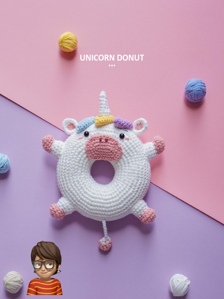 Unicorn Donut 24 | PDF | Crochet | Yarn