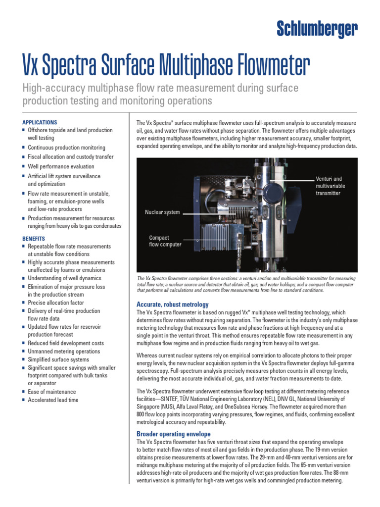 VX Spectra Datasheet 1 | PDF | Flow Measurement | Applied And Interdisciplinary Physics