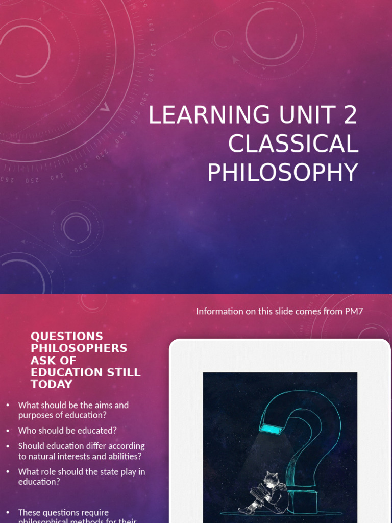 Learning Unit 2 - Classical Philosophy No Videos 2 | PDF | Philosophical Realism | Critical Thinking