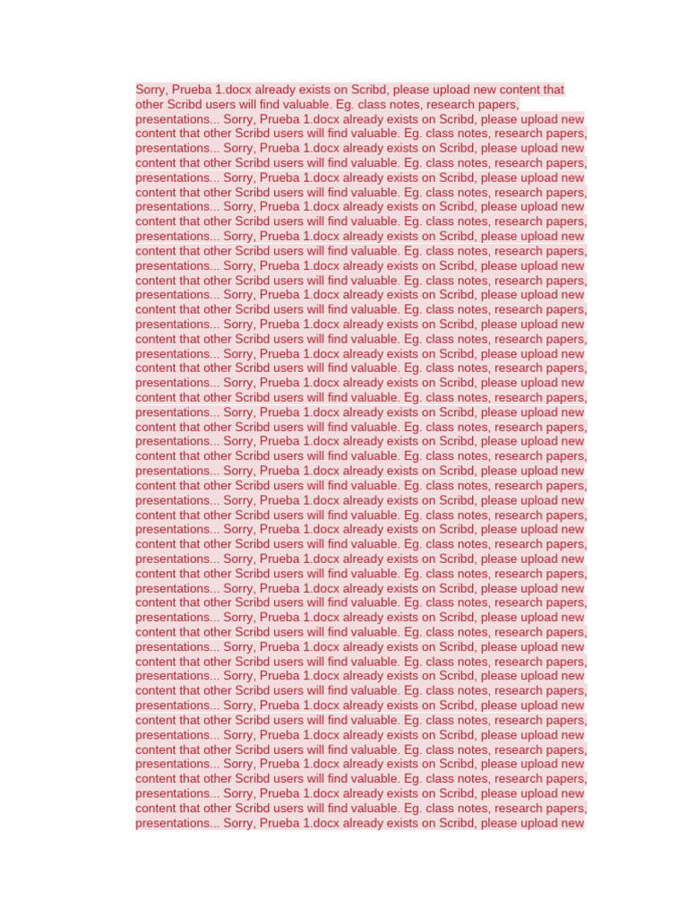 Prueba 1 | PDF | Scribd | Document