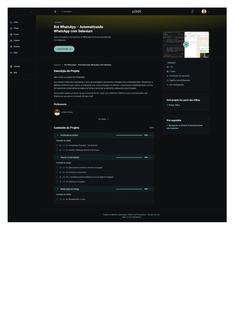Bot WhatsApp - Automatizando WhatsApp Com Selenium | PDF