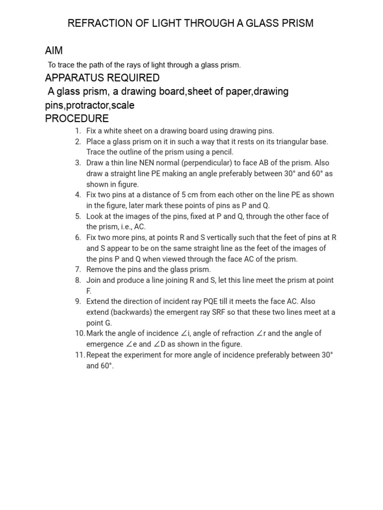 Experiment 4 | PDF | Refraction | Angle