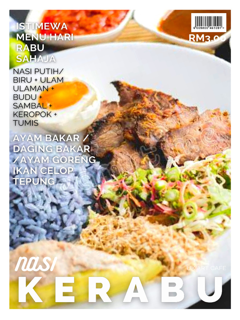 White Triple Burger Food Magazine Cover | PDF