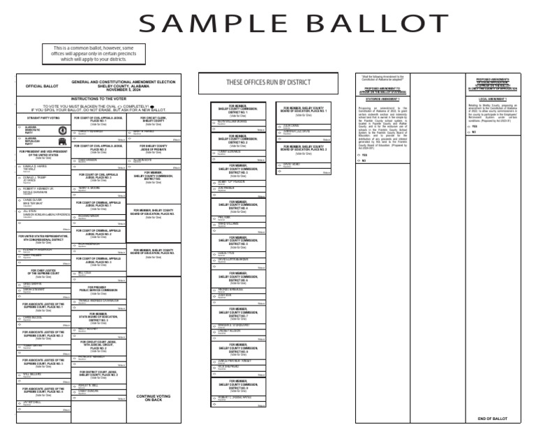 Shelby County Ballot | PDF | American Government | Republican Party ...