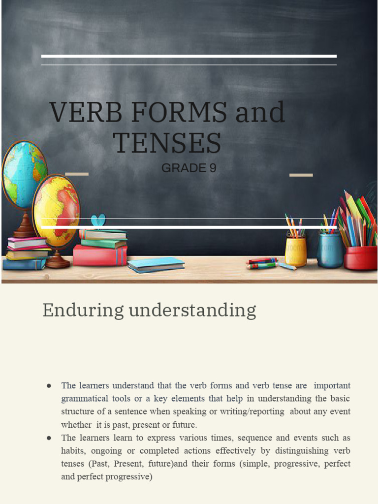 Understanding Verb Tenses for Grade 9 | PDF | Grammatical Tense | Verb
