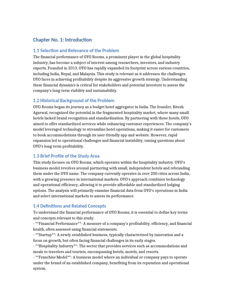 OYO Rooms Introduction Chapter | PDF | Marketing Strategy | Marketing