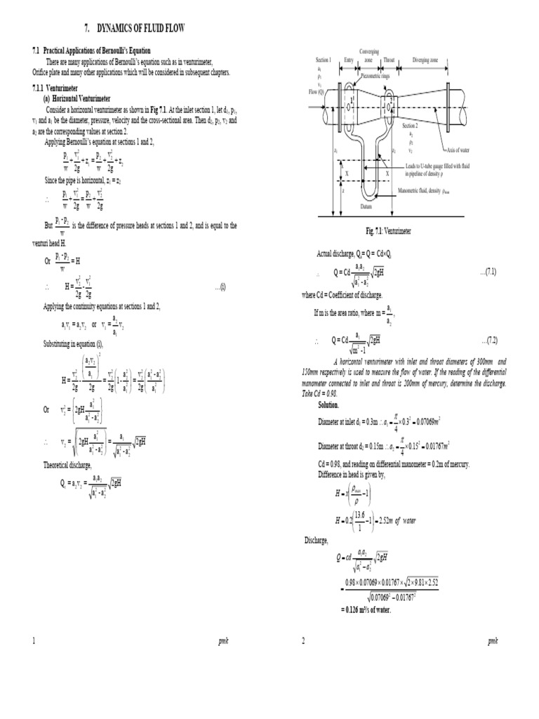 Dynamics of Fluid Flow | PDF | Momentum | Force