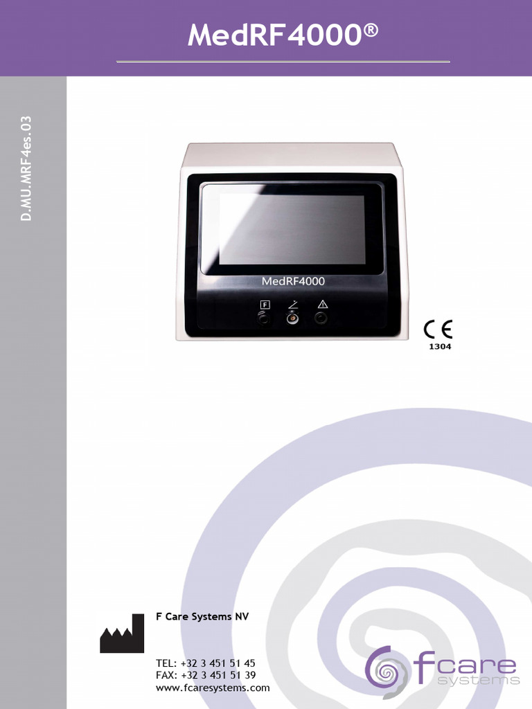 Microsoft Word - D.MUes - MRF4.03 - User Manual Med RF 4000 | PDF ...