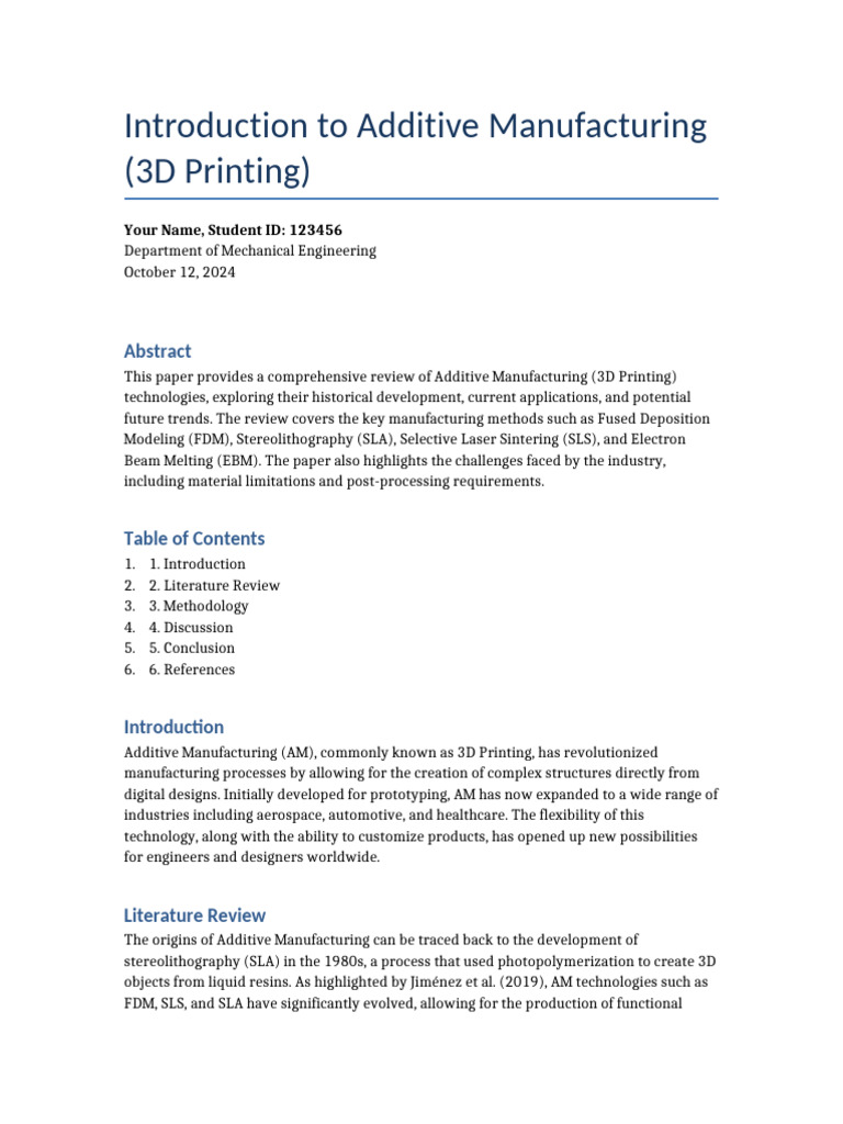 Introduction To Additive Manufacturing Final | PDF