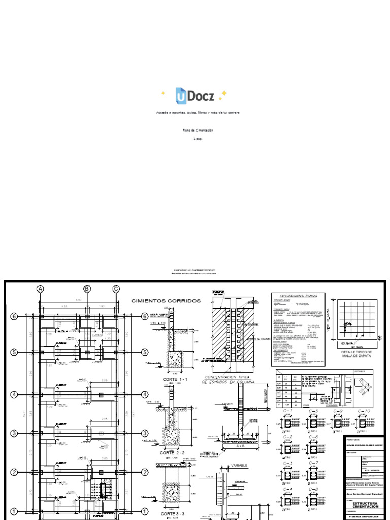 Plano de Cimentacion 861478 Downloadable 7186100 | PDF | Edificios y estructuras | edificio