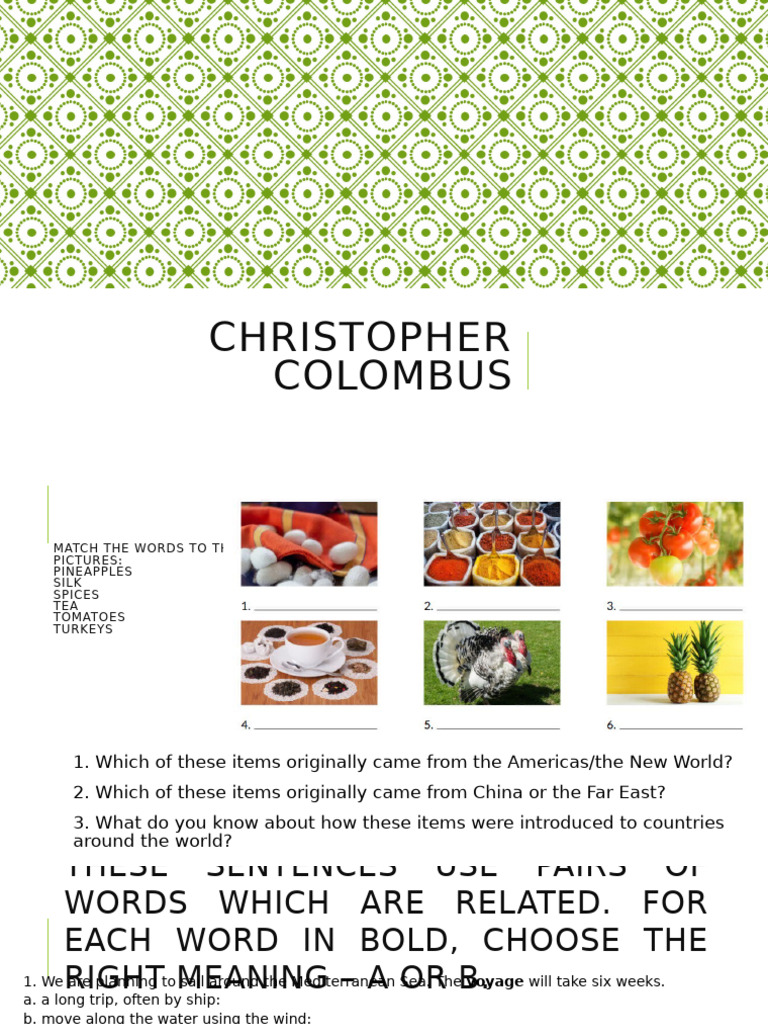 Past - Colombus | PDF | Christopher Columbus | Voyages Of Christopher ...