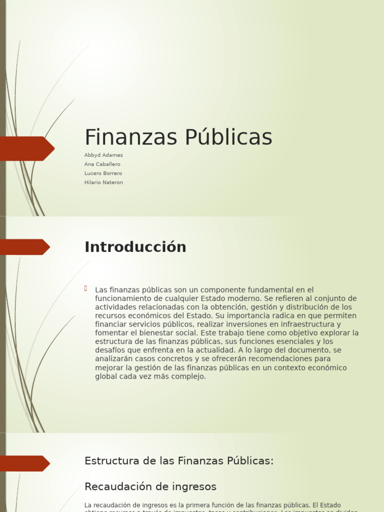 Finanzas Públicas | PDF | Impuestos | Evasión de impuestos