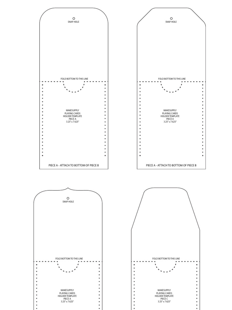 Playing Cards Holder Template Guide | PDF