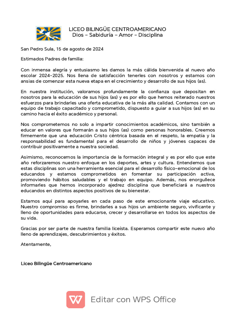 COMUNICADO N° 1 2024-2025 - REINGRESO | PDF | Estilo de vida