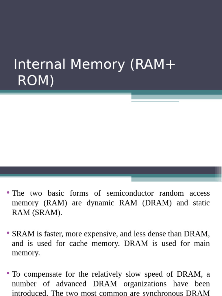 Internal Memory (RAM + ROM) 2 | PDF | Random Access Memory | Computer Memory