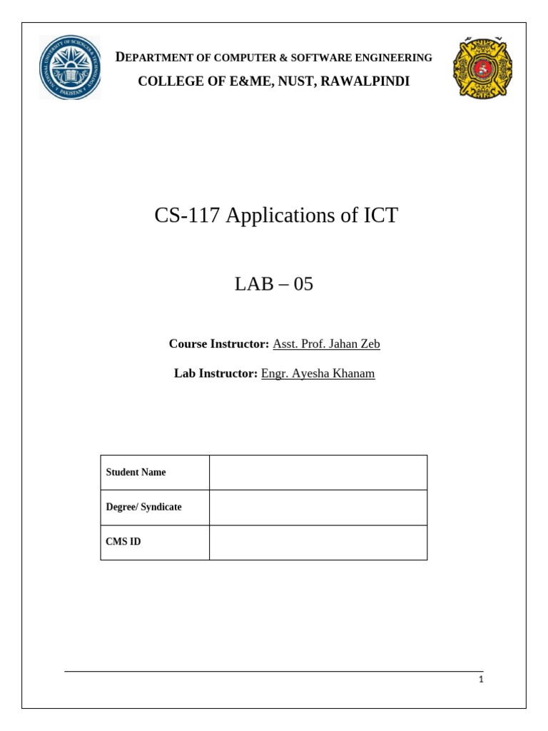 Lab 05 ICT | PDF | Computer Programming | Computing